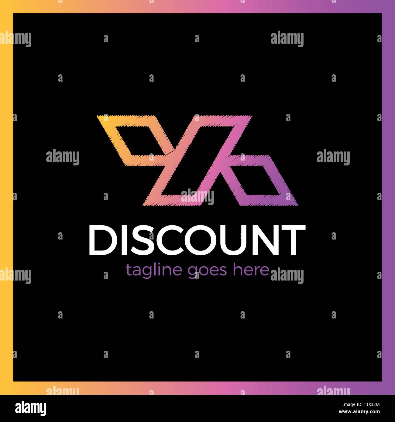 Line discount design of the percentage sign logo Stock Vector Image ...