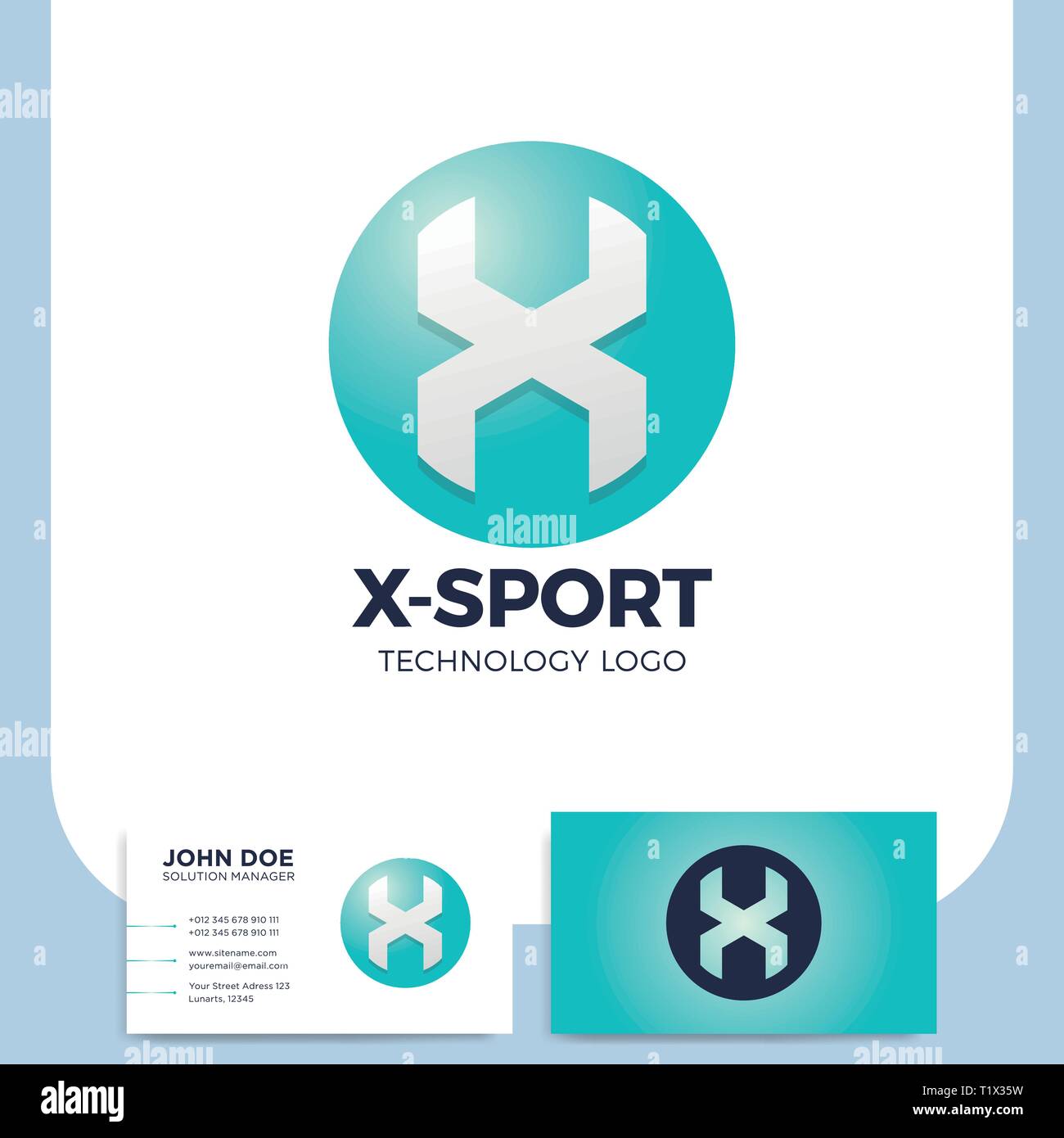 Abstract letter X origami style logo template. Extreme sports sign ...