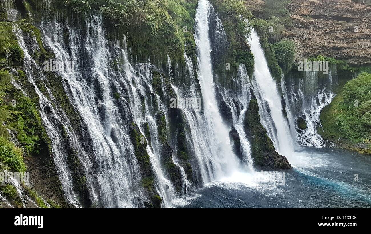 Burney falls waterfall in northern California on the Pacific Crest ...