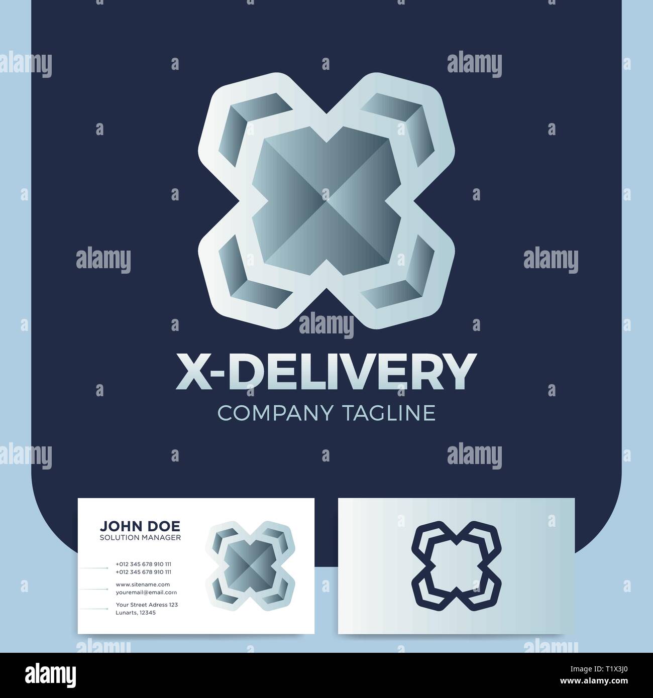 Logistic delivery courier transport service logo. initial letter x with ...