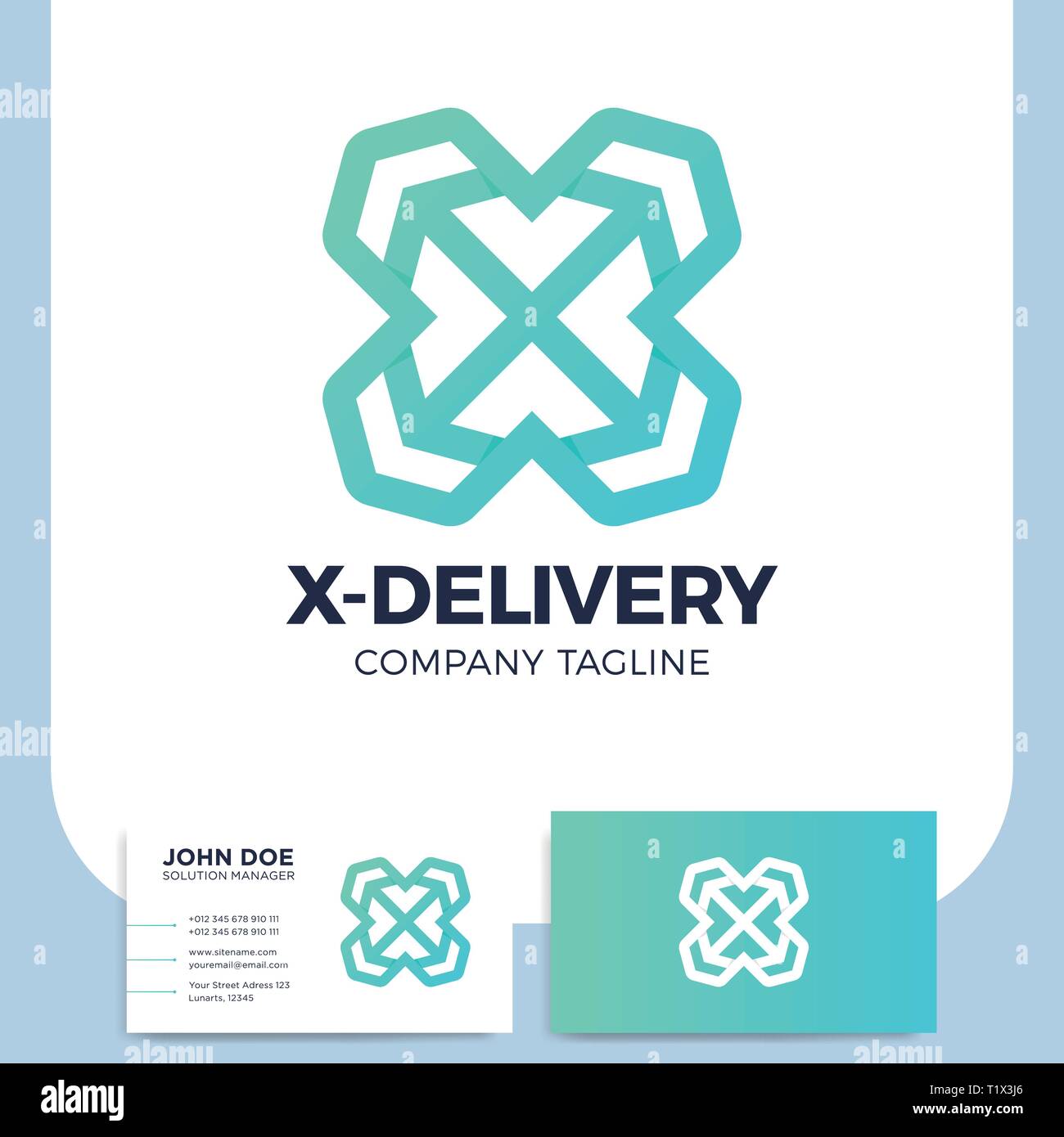 Logistic delivery courier transport service logo. initial letter x with ...