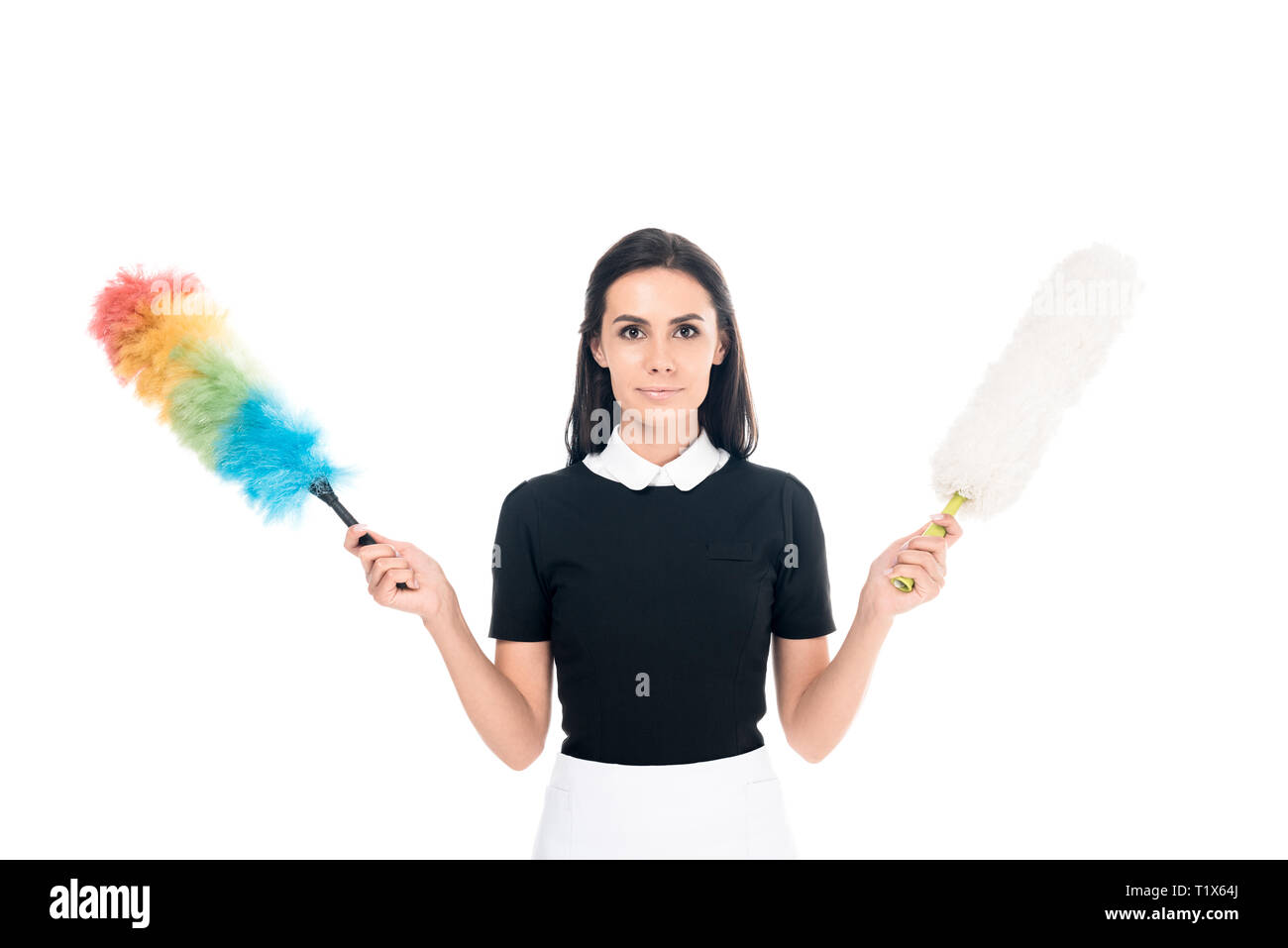 Professional housemaid in uniform Cut Out Stock Images & Pictures - Alamy