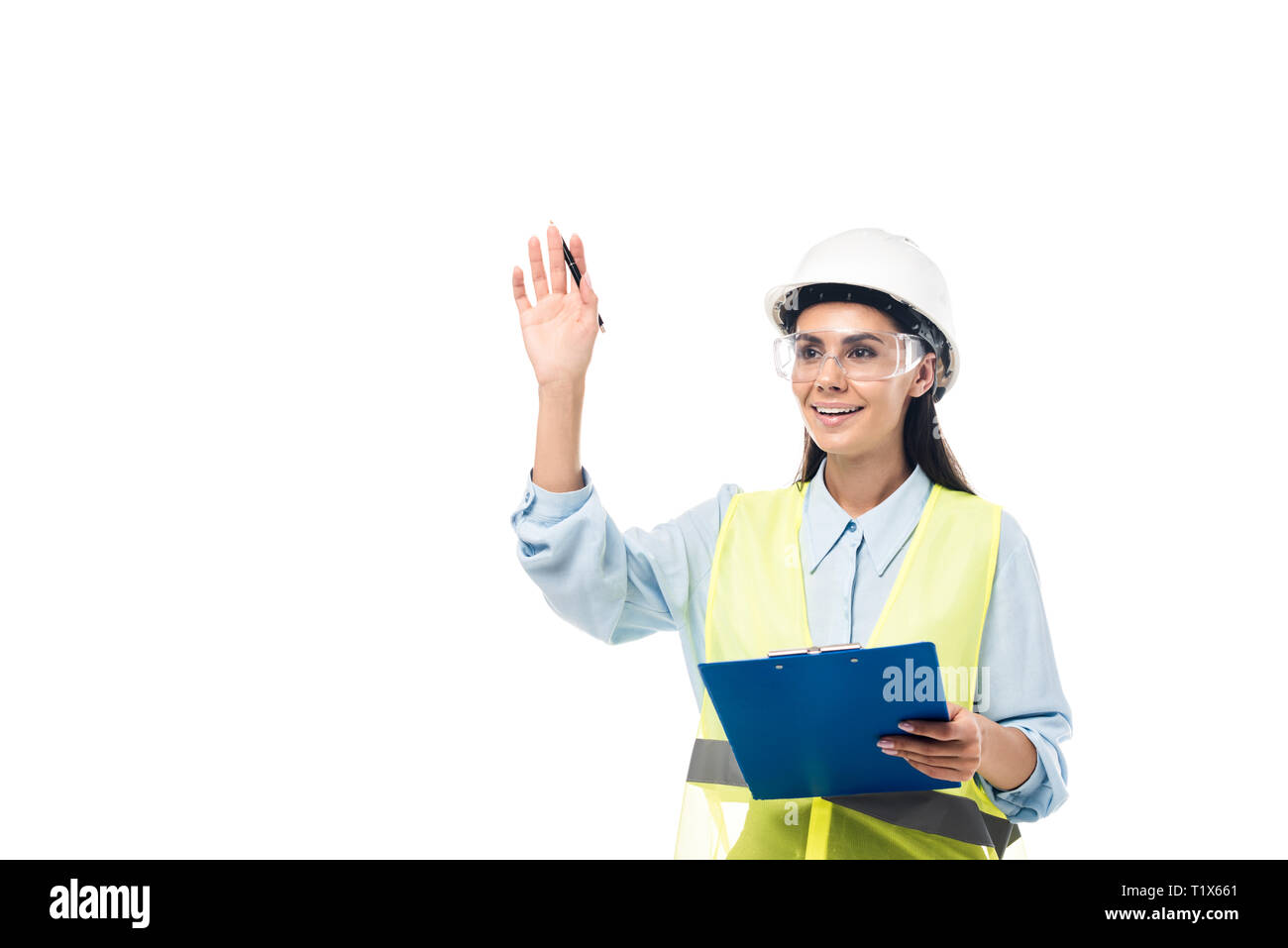 Waving engineer hi-res stock photography and images - Alamy