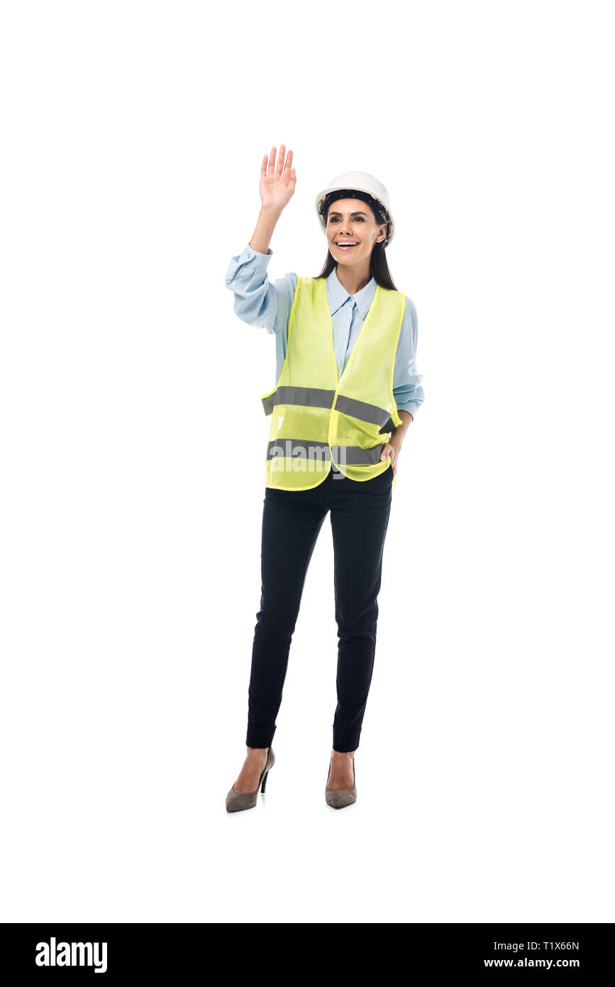 Waving engineer hi-res stock photography and images - Alamy