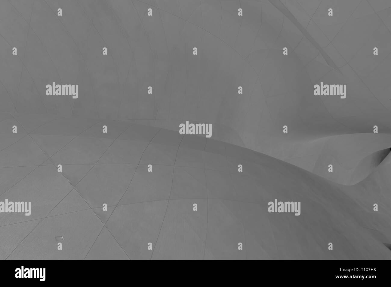 Monochrome refined fragment of contemporary public building, abstract ...