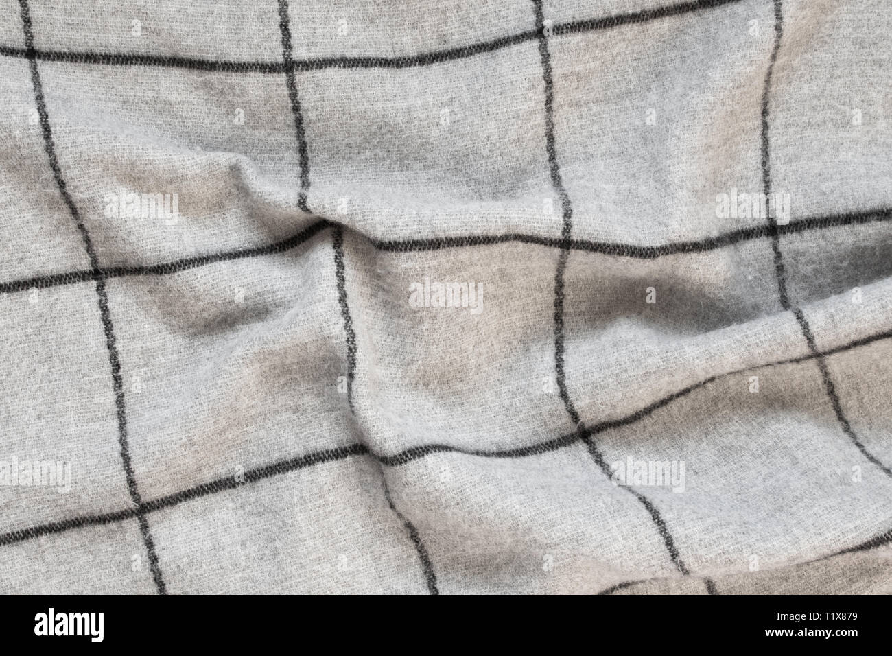 Top view on crumpled texture gray fabric in a large cage Stock Photo ...