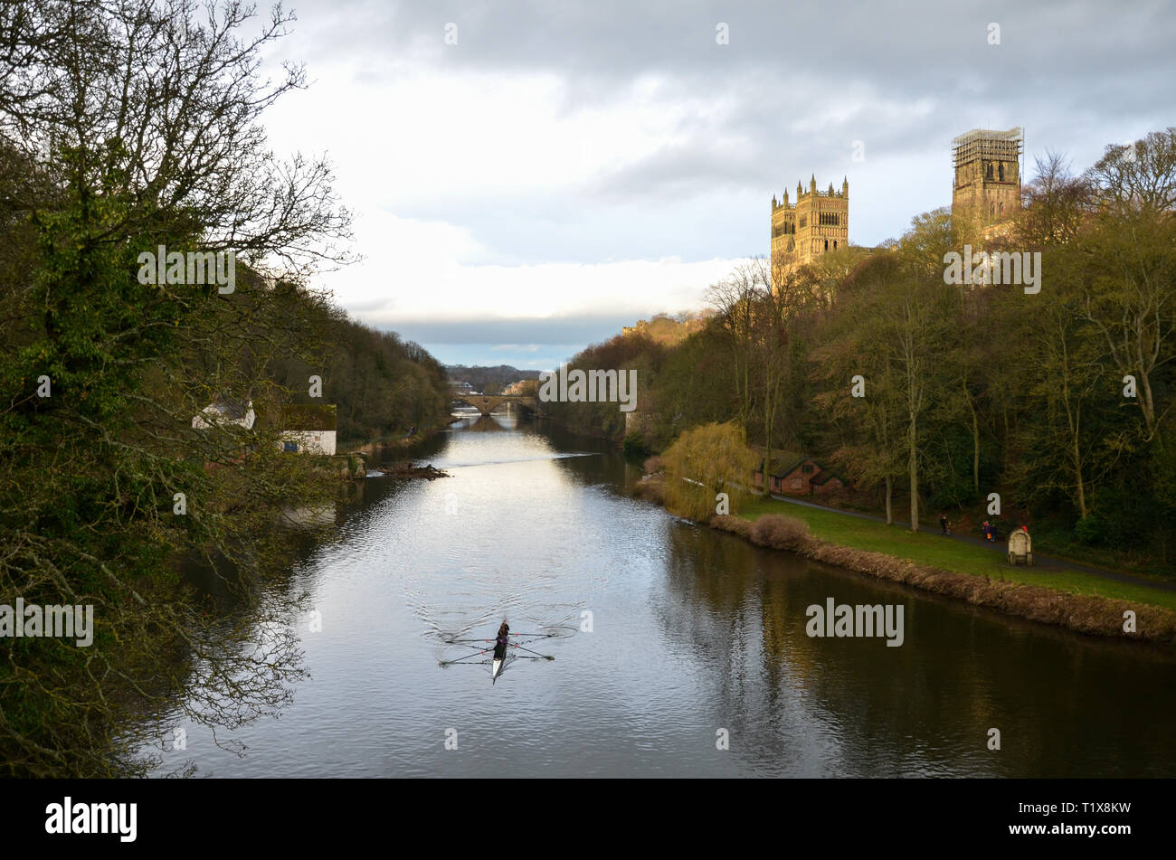 Durham Cathedral on the River Wear, Durham, County Durham, England ...