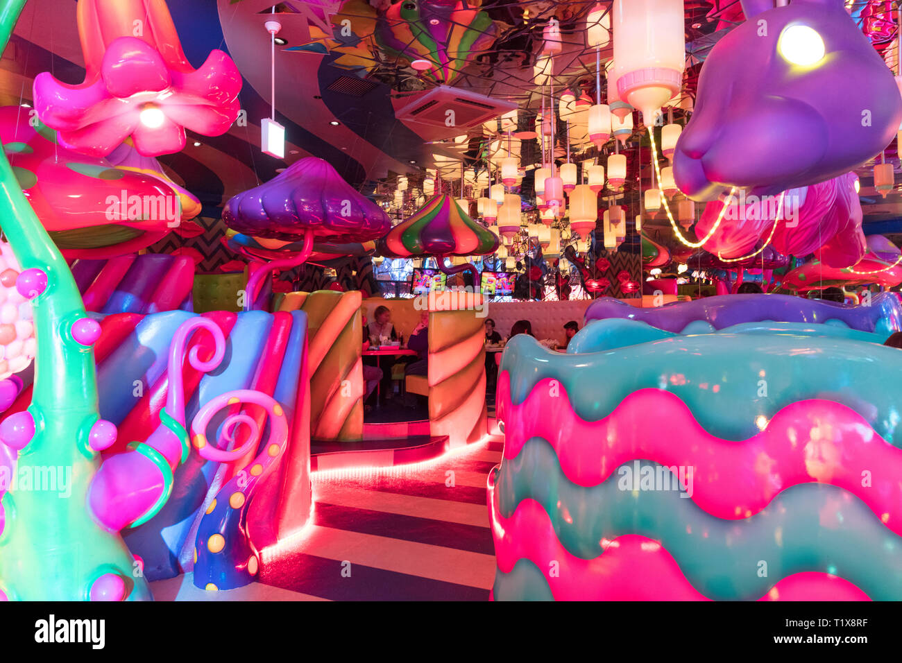 Tokyo, Japan - April 2017 - The Crazy shows and decor at the Monster ...