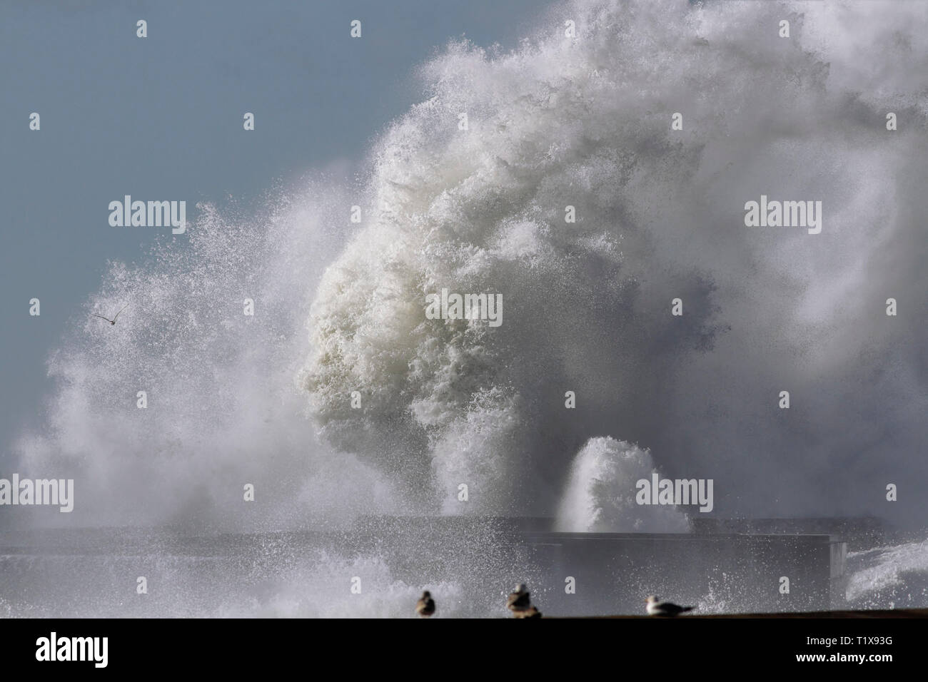 Breaking over pier hi-res stock photography and images - Alamy