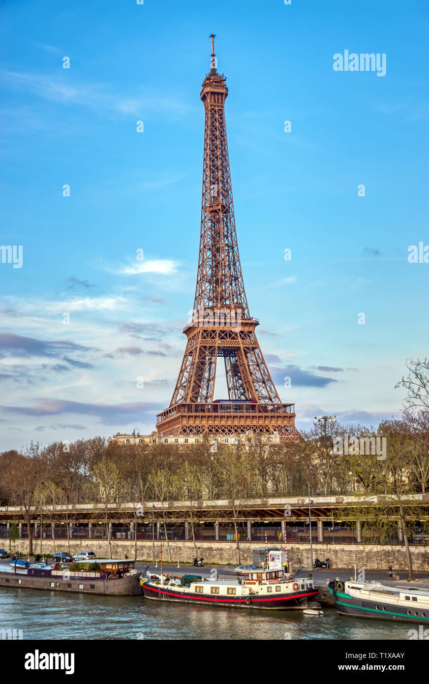 Eiffel tower and Seine river - Paris, France Stock Photo - Alamy