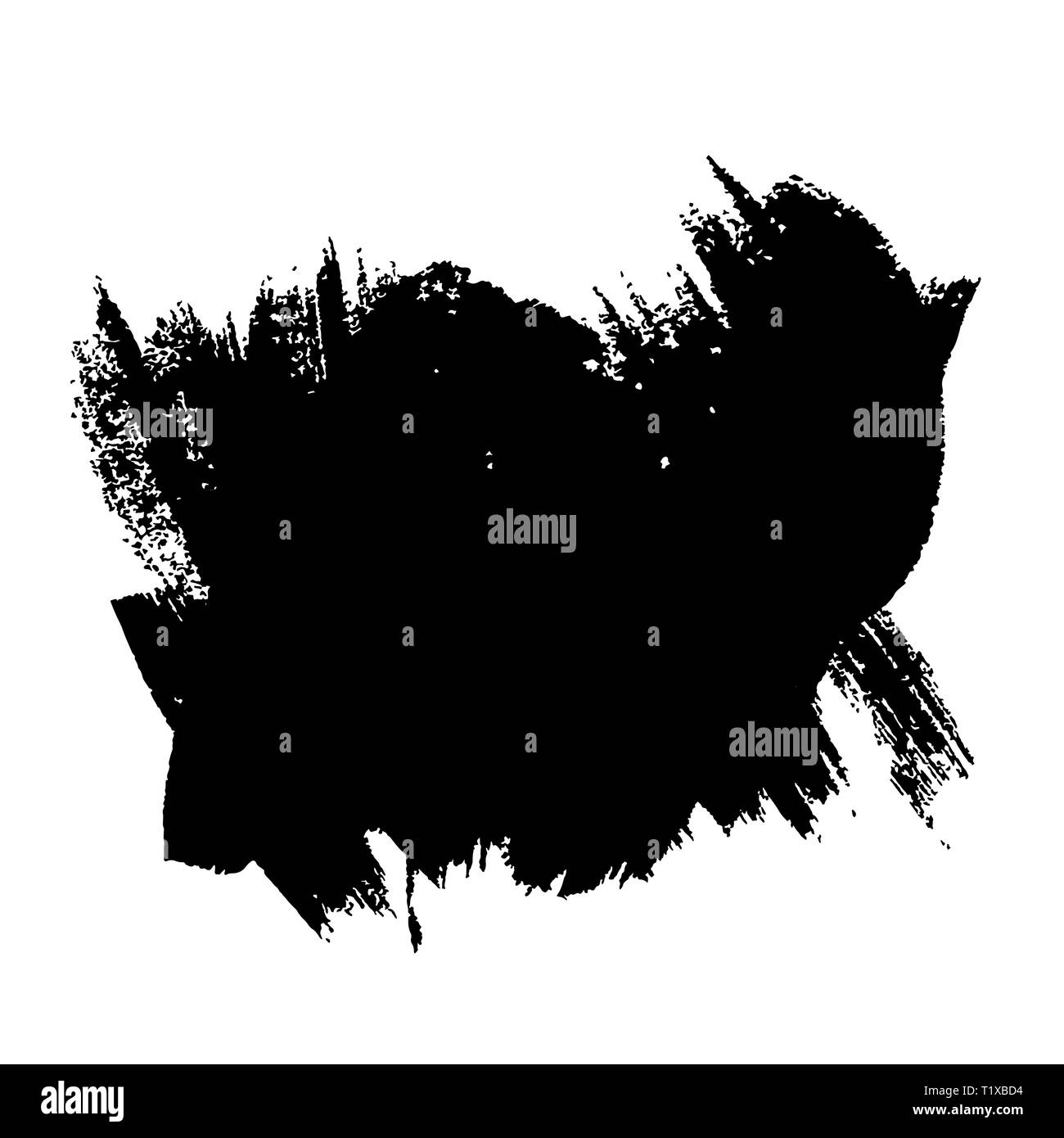 Abstract hand drawn ink dry brush banner. Vector illustration Stock ...