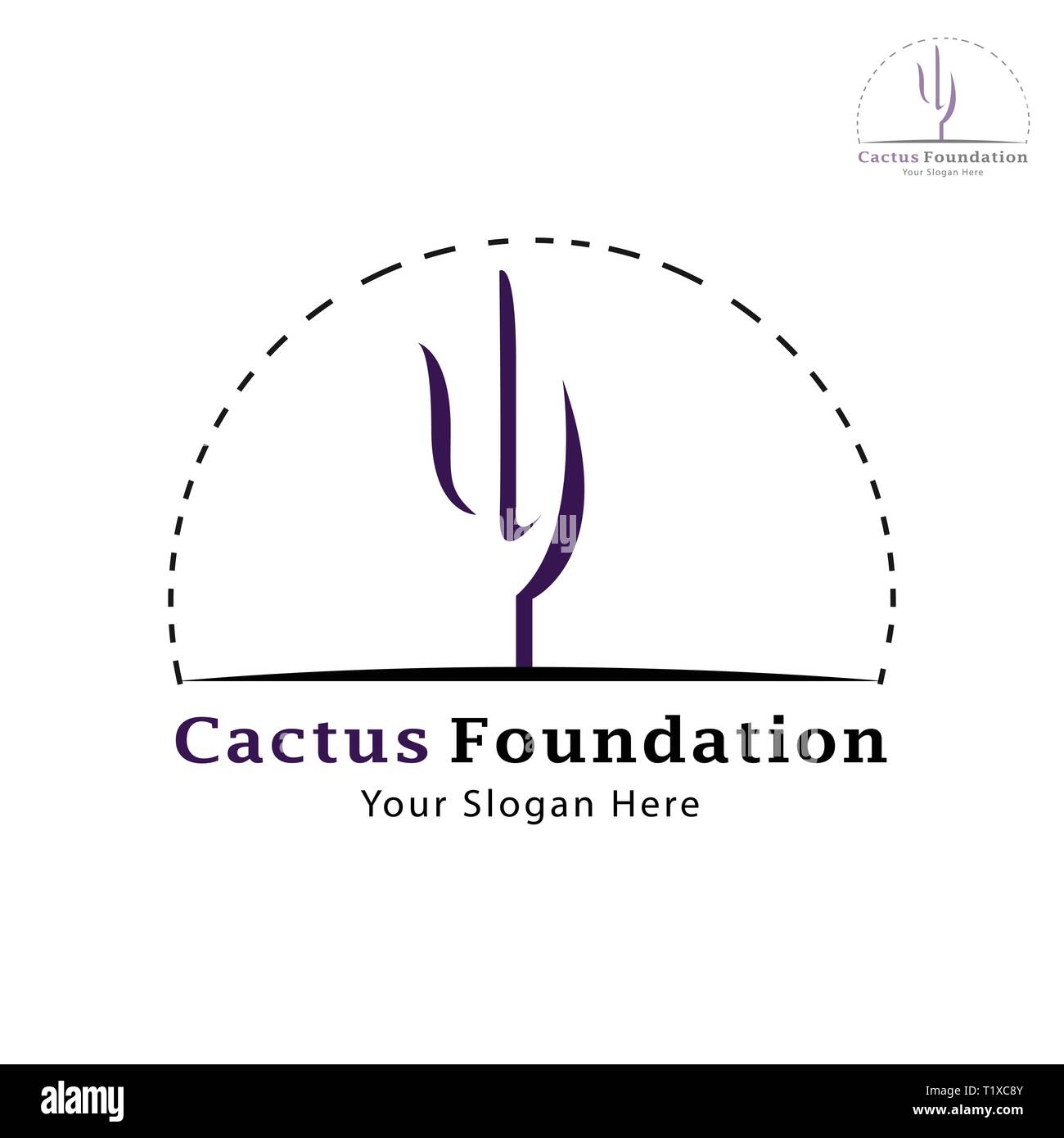 This logo has a cactus plant. This logo is suitable for use as a ...