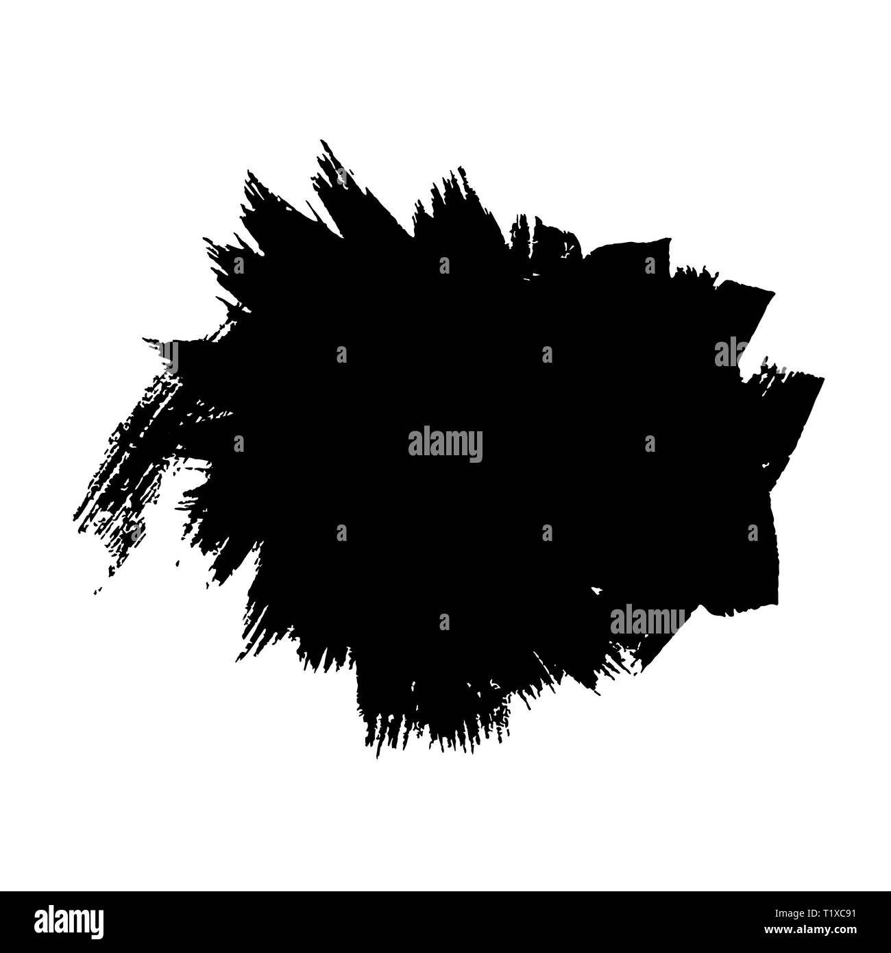 Abstract hand drawn ink dry brush banner. Vector illustration Stock ...