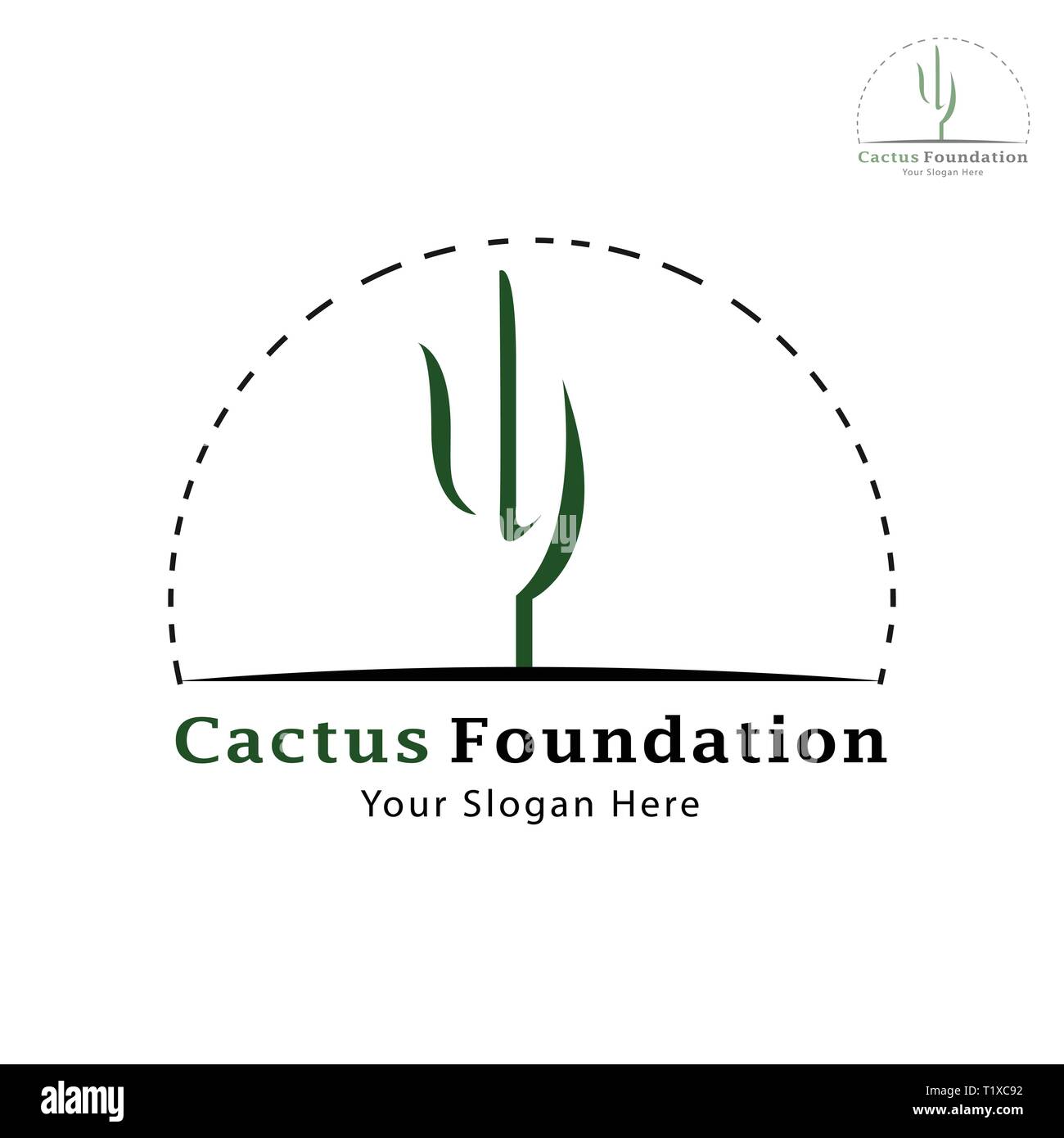 This logo has a cactus plant. This logo is suitable for use as a ...