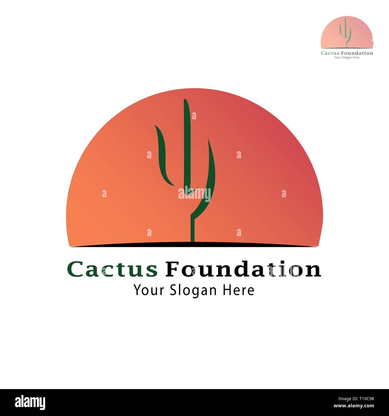 This logo has a cactus plant. This logo is suitable for use as a ...
