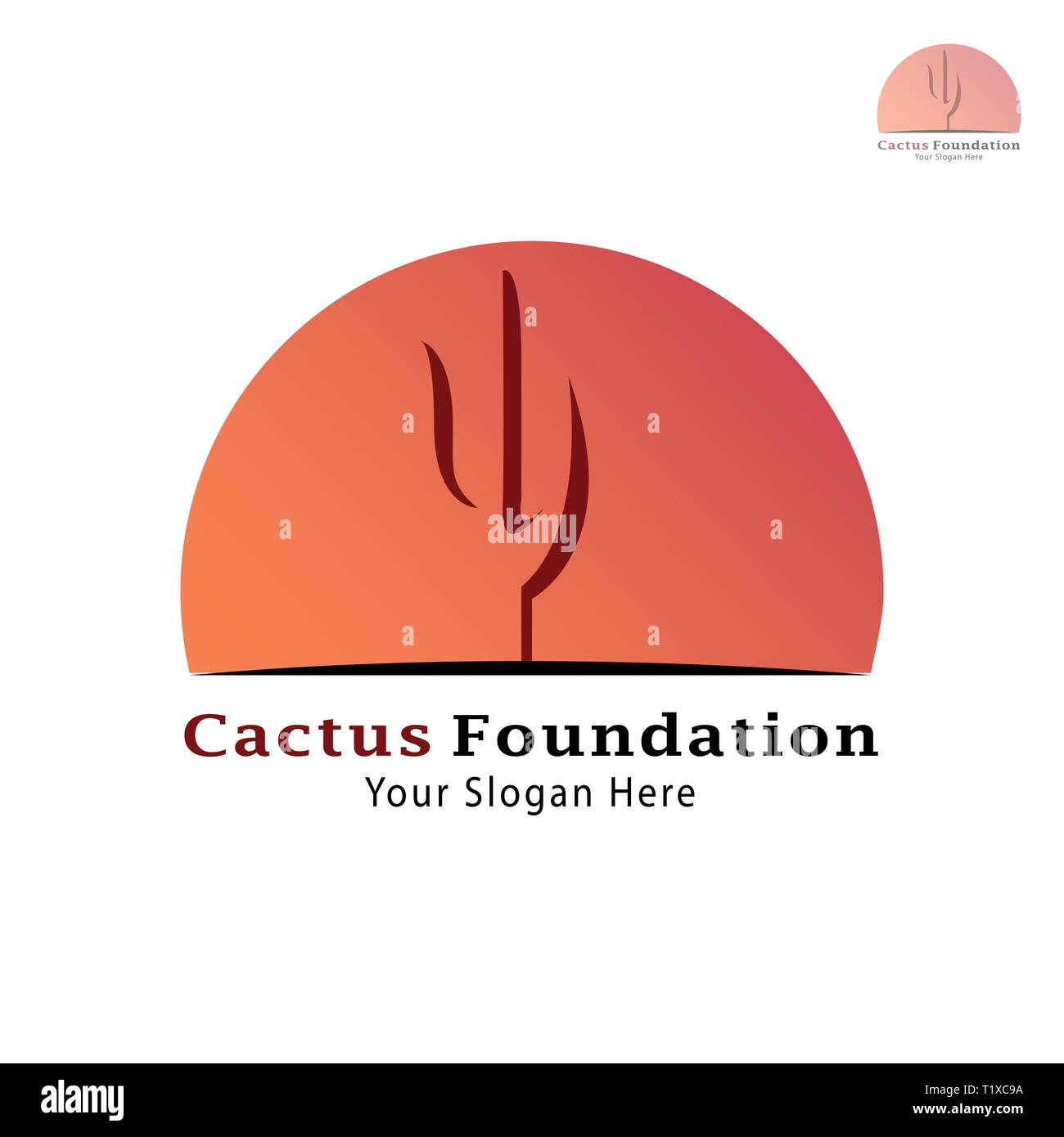 This logo has a cactus plant. This logo is suitable for use as a ...