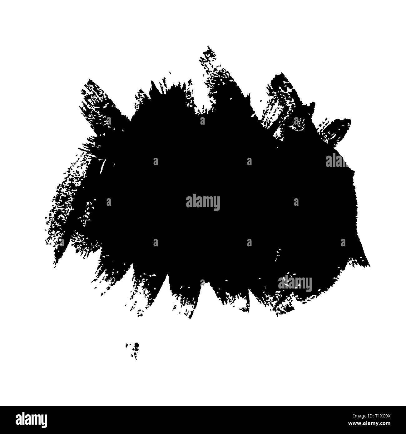 Abstract hand drawn ink dry brush banner. Vector illustration Stock ...