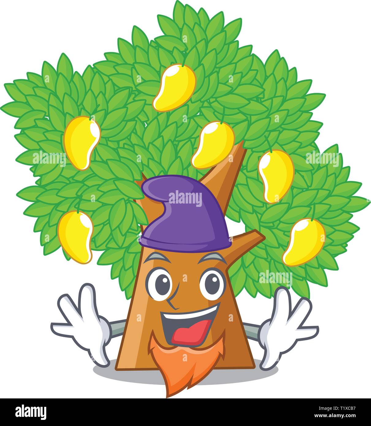 Elf mango tree isolated with the mascot vector illstration Stock Vector ...