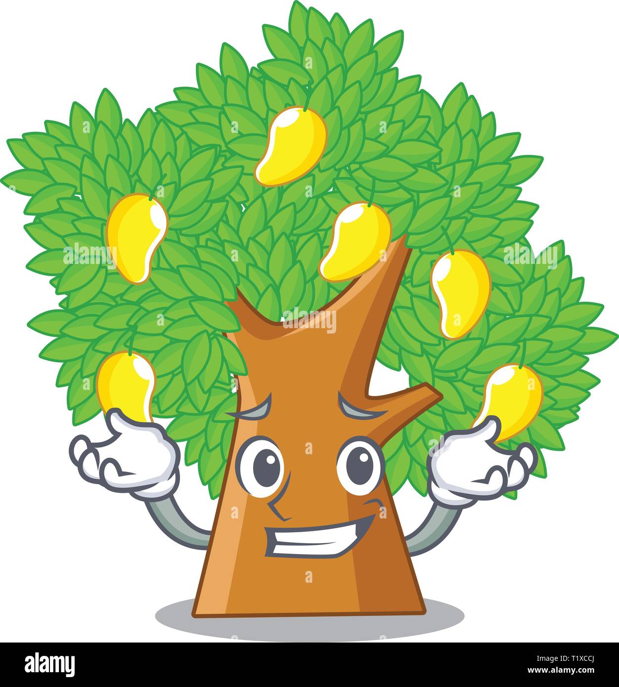 Grinning mango tree in the cartoon shape Stock Vector Image & Art - Alamy