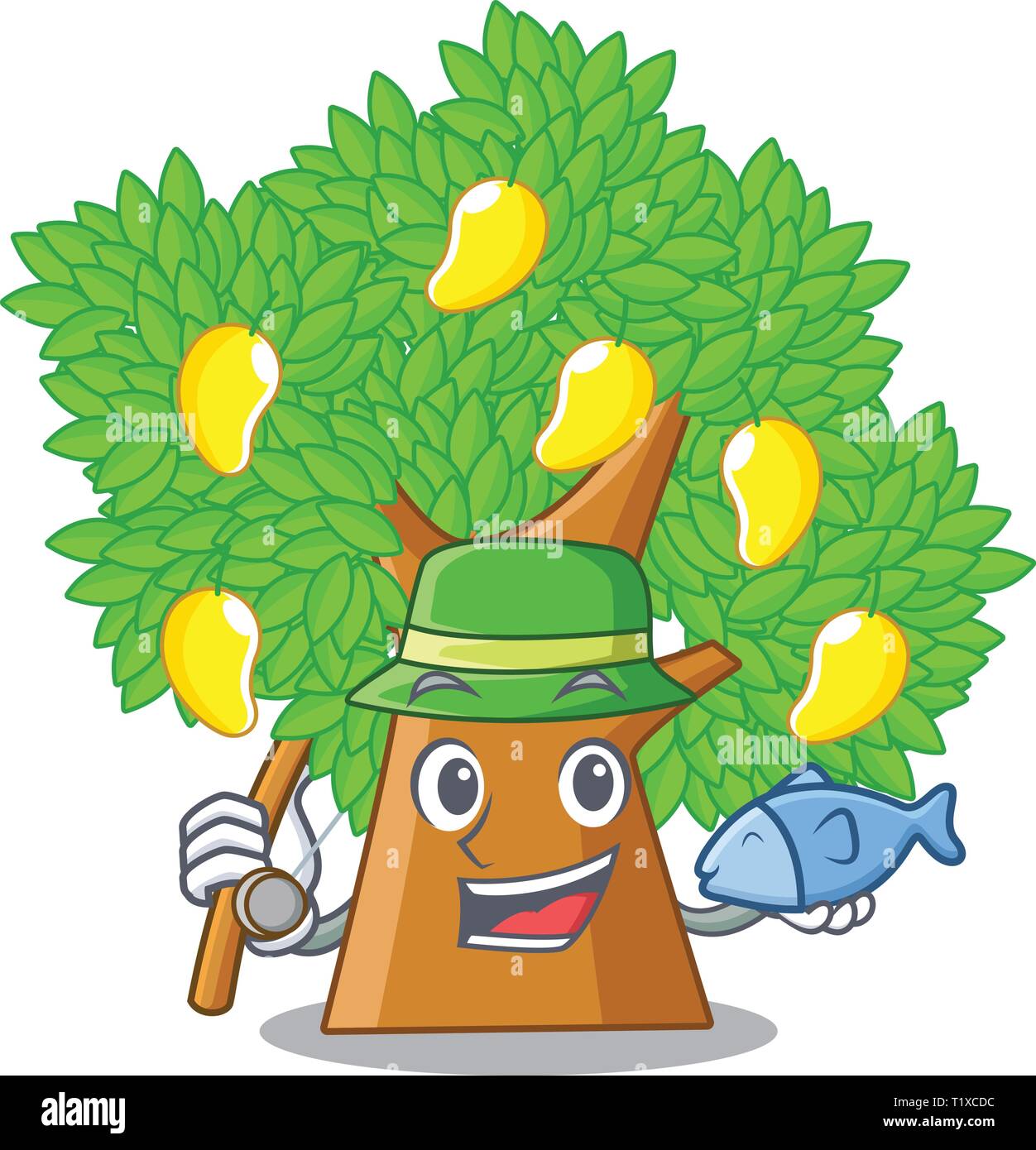 Fishing character mango tree beside the house Stock Vector Image & Art ...