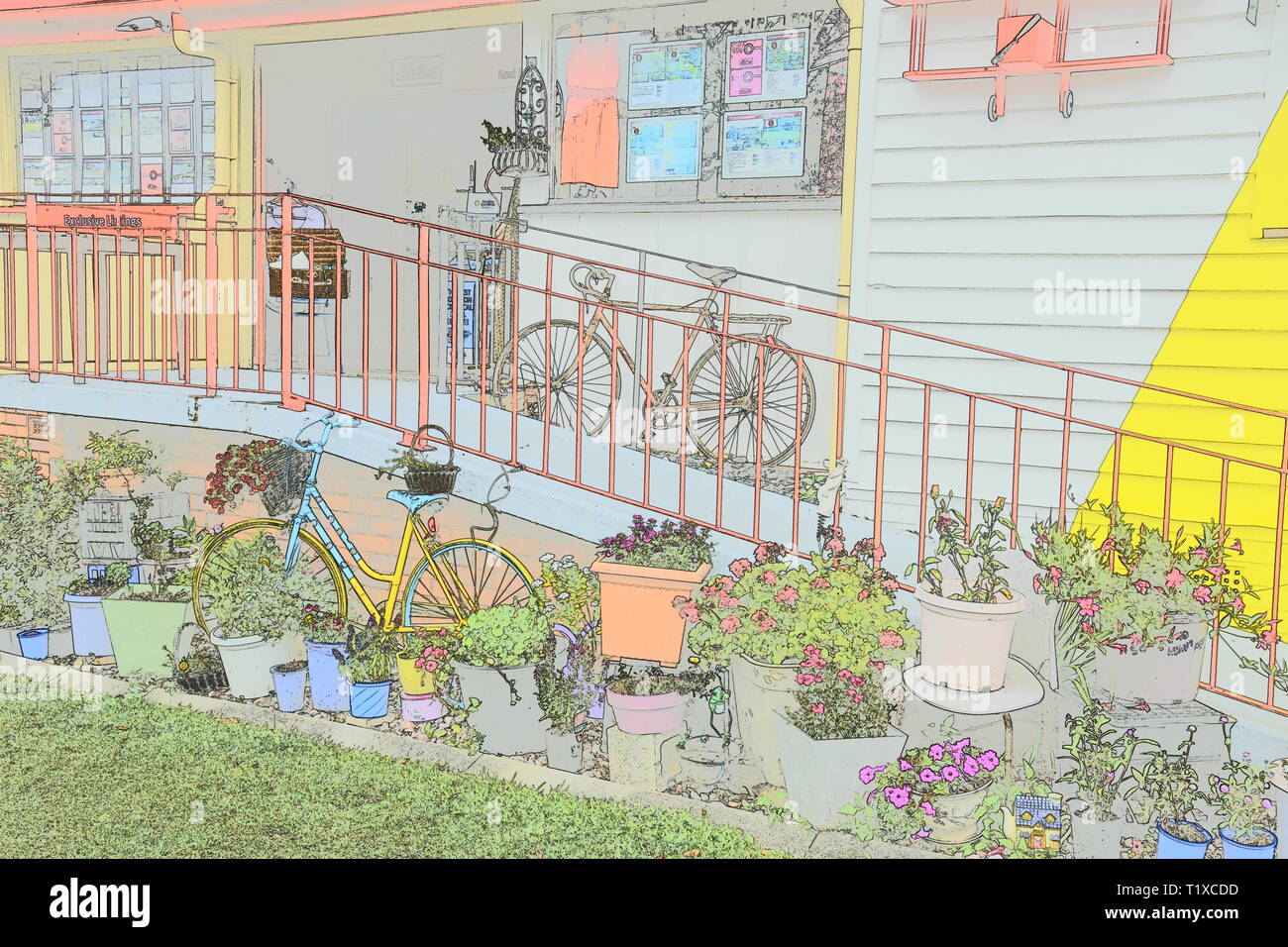 PUSH BIKE WALL ART Stock Photo - Alamy