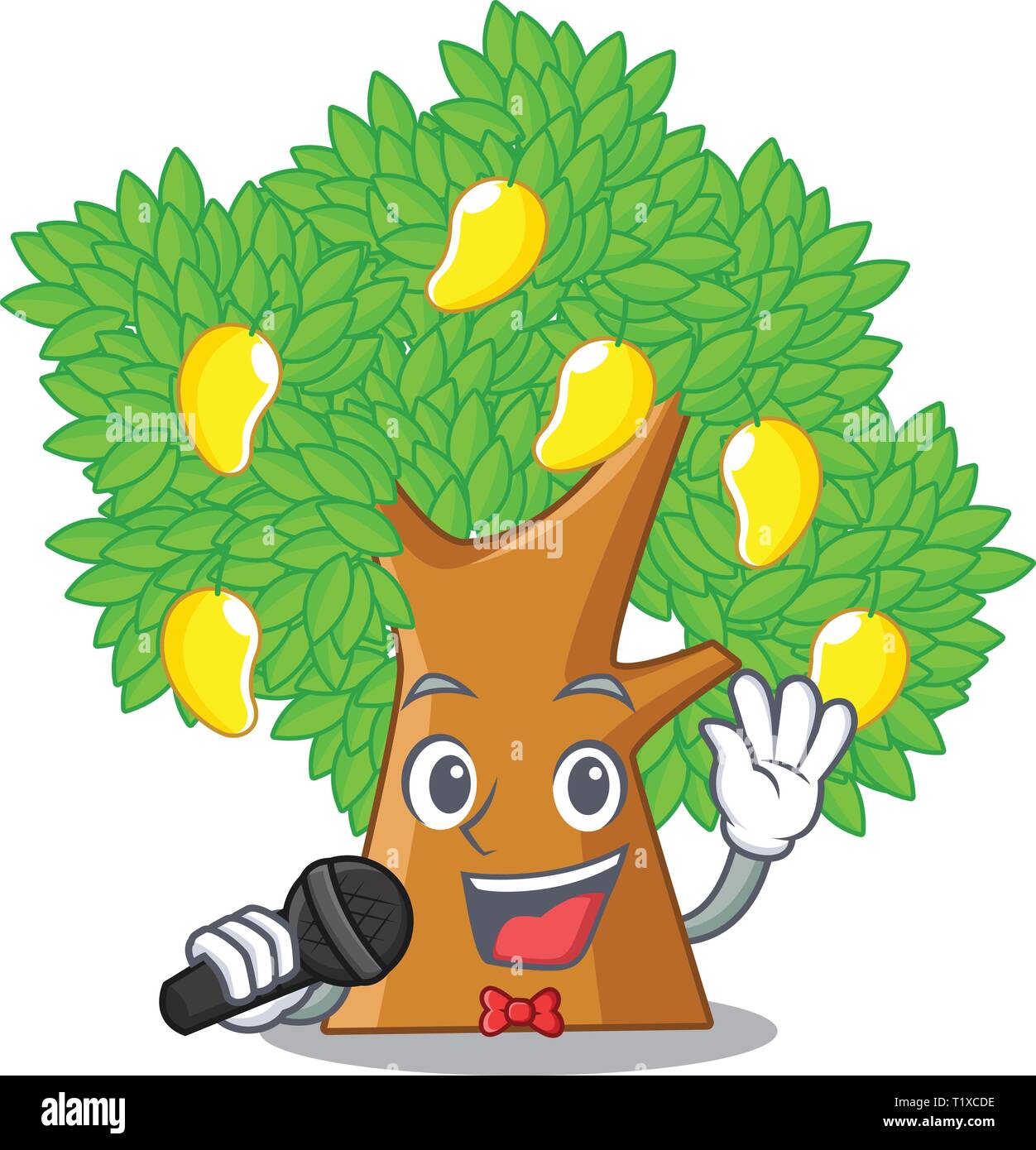 Singing character mango tree beside the house Stock Vector Image & Art ...