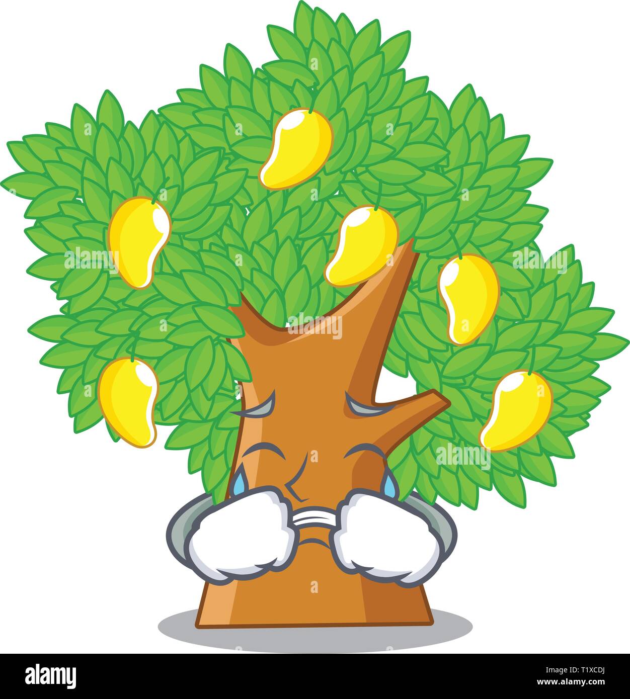 Crying character mango tree beside the house Stock Vector Image & Art ...