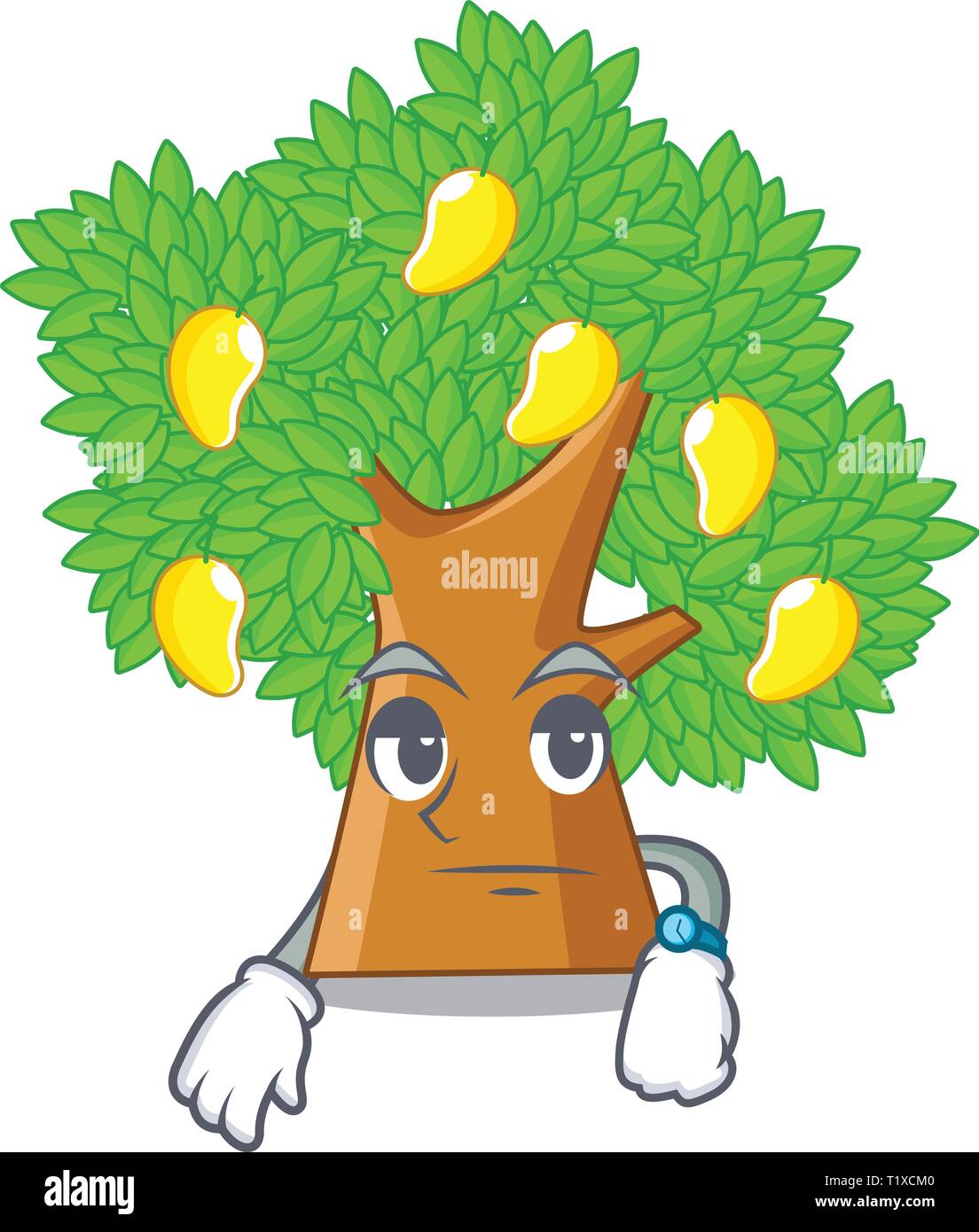 Waiting toy cartoon mango tree above table Stock Vector Image & Art - Alamy