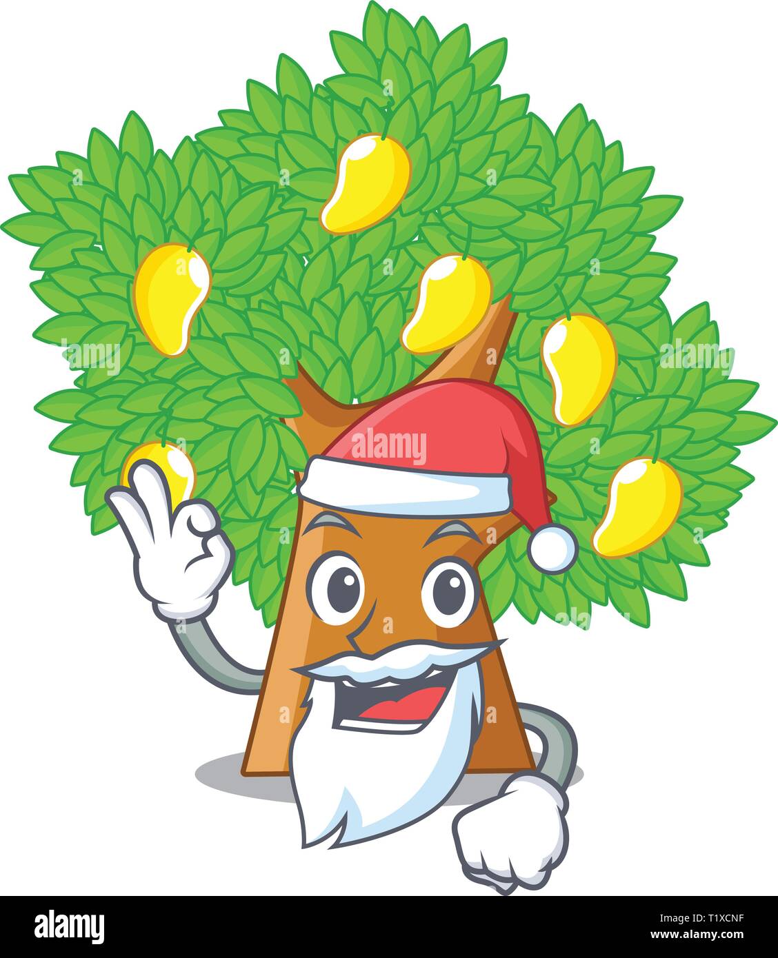 Santa toy cartoon mango tree above table Stock Vector Image & Art - Alamy