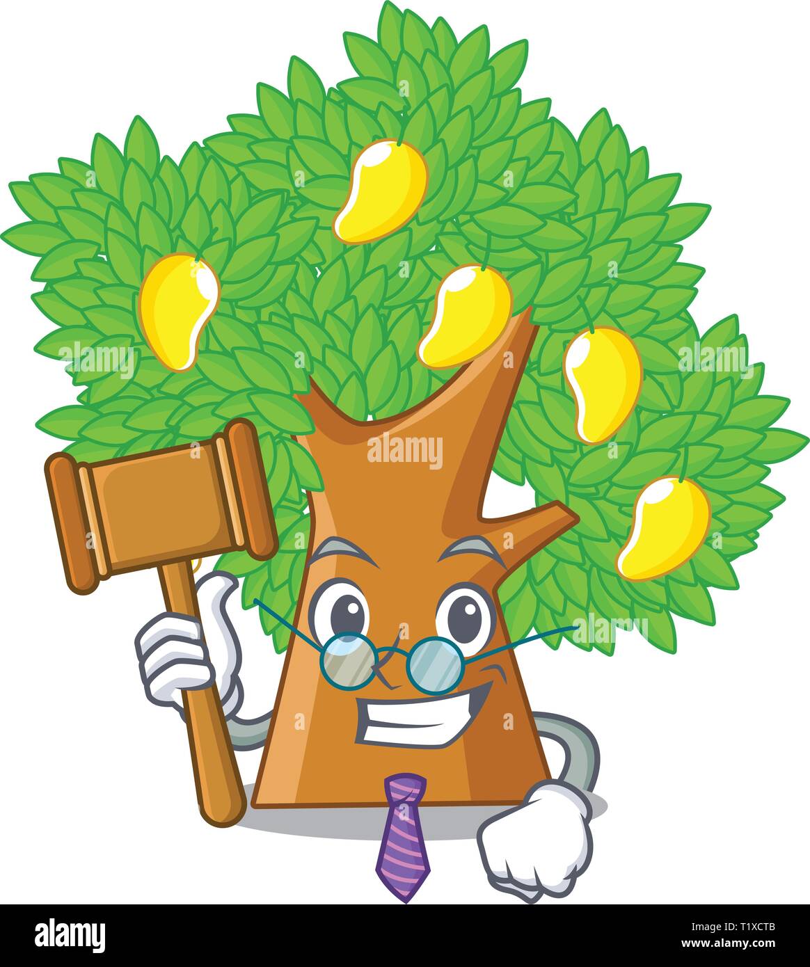 Judge toy cartoon mango tree above table Stock Vector Image & Art - Alamy
