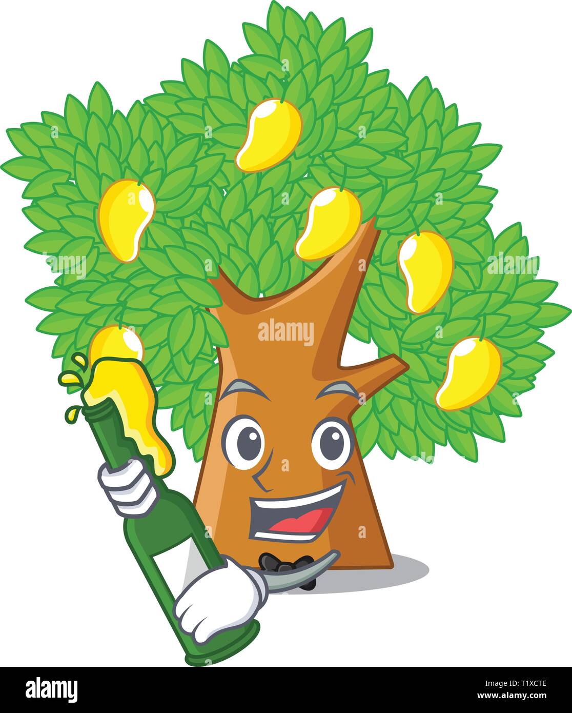 With beer toy cartoon mango tree above table Stock Vector Image & Art ...