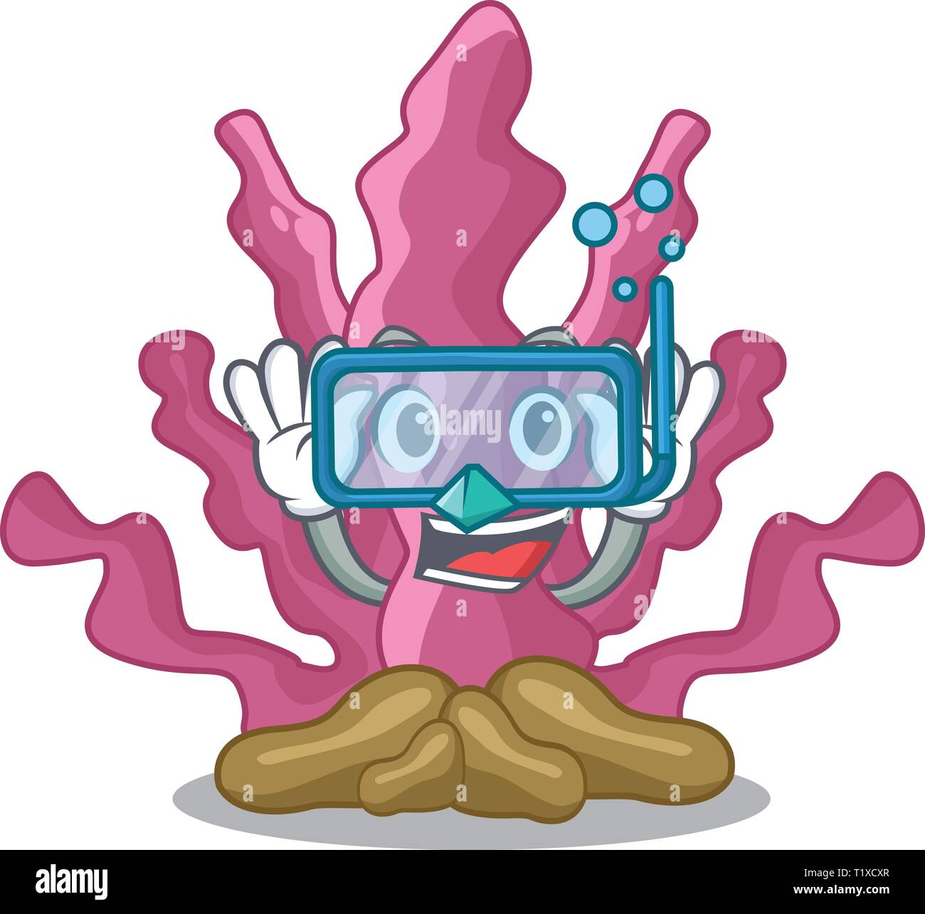 Diving pink seaweed cartoons under the sea Stock Vector Image & Art - Alamy