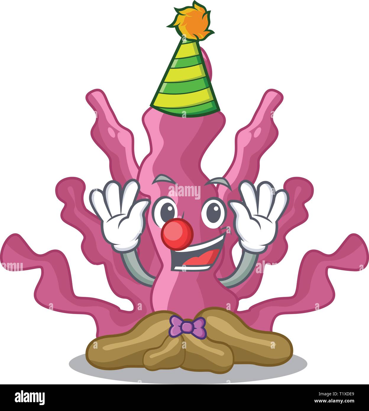 Funny clown in pink Stock Vector Images - Alamy