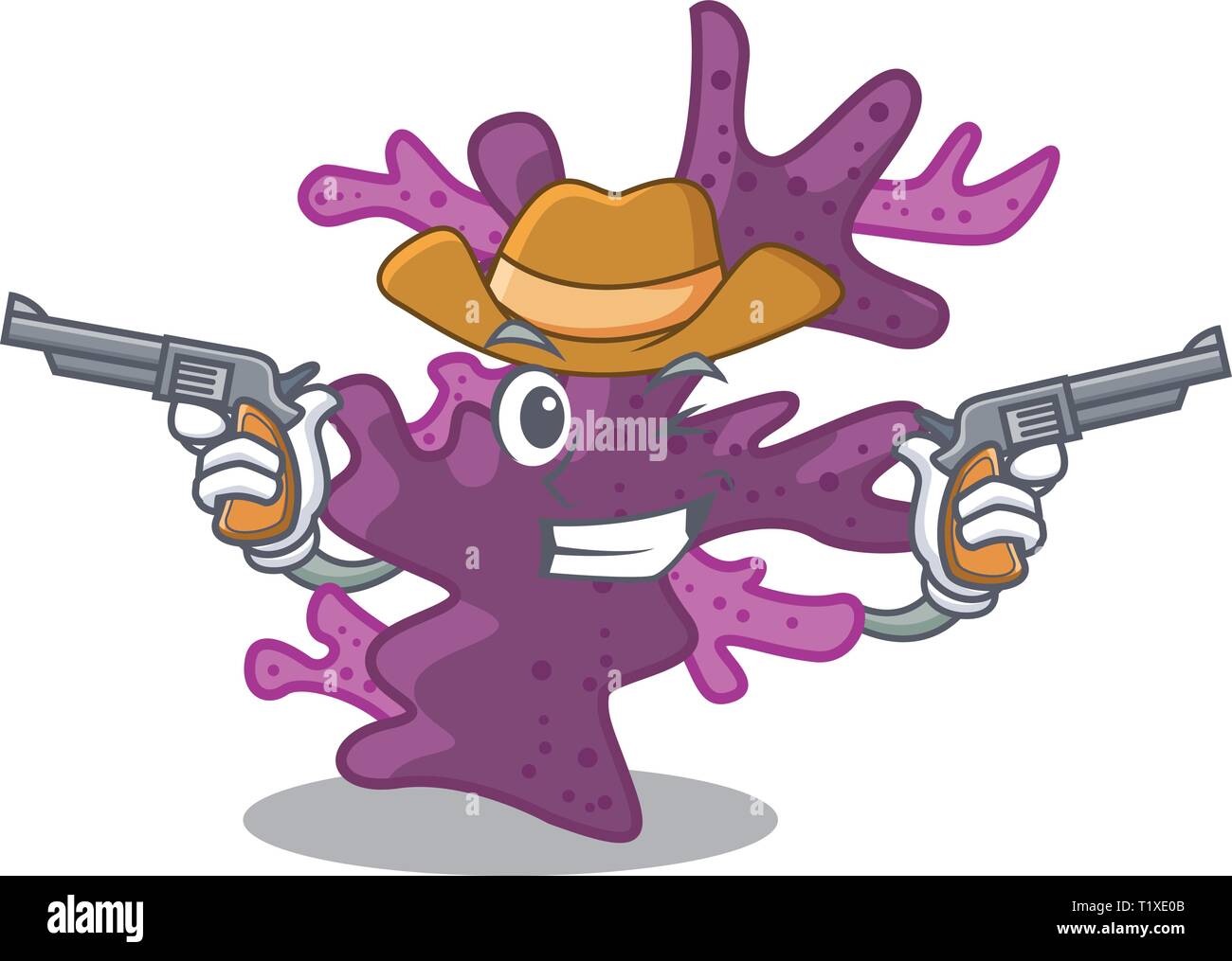 Cowboy purple coral reef in cartoon aquarium Stock Vector Image & Art ...