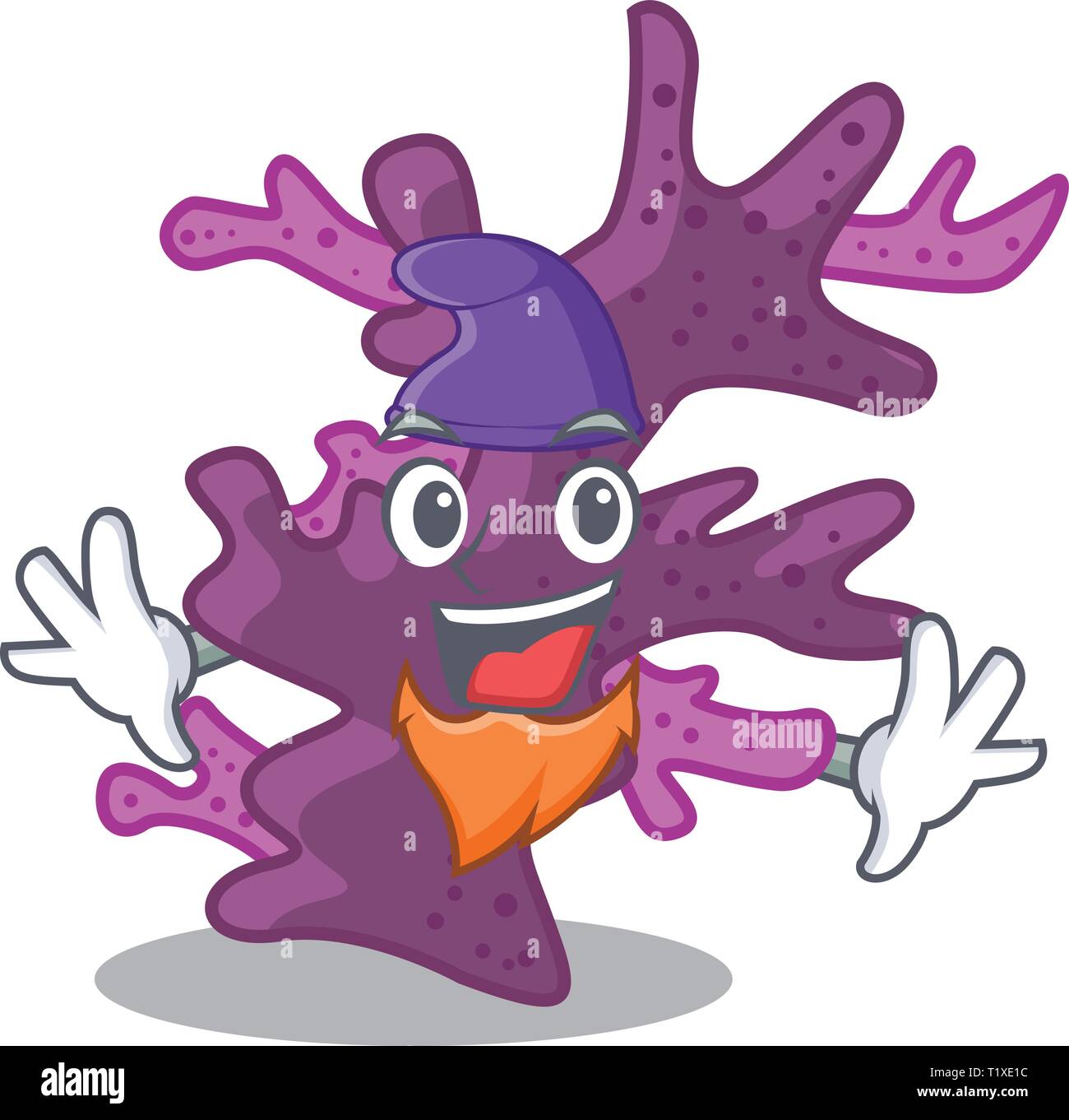 Elf purple coral reef in cartoon aquarium Stock Vector Image & Art - Alamy