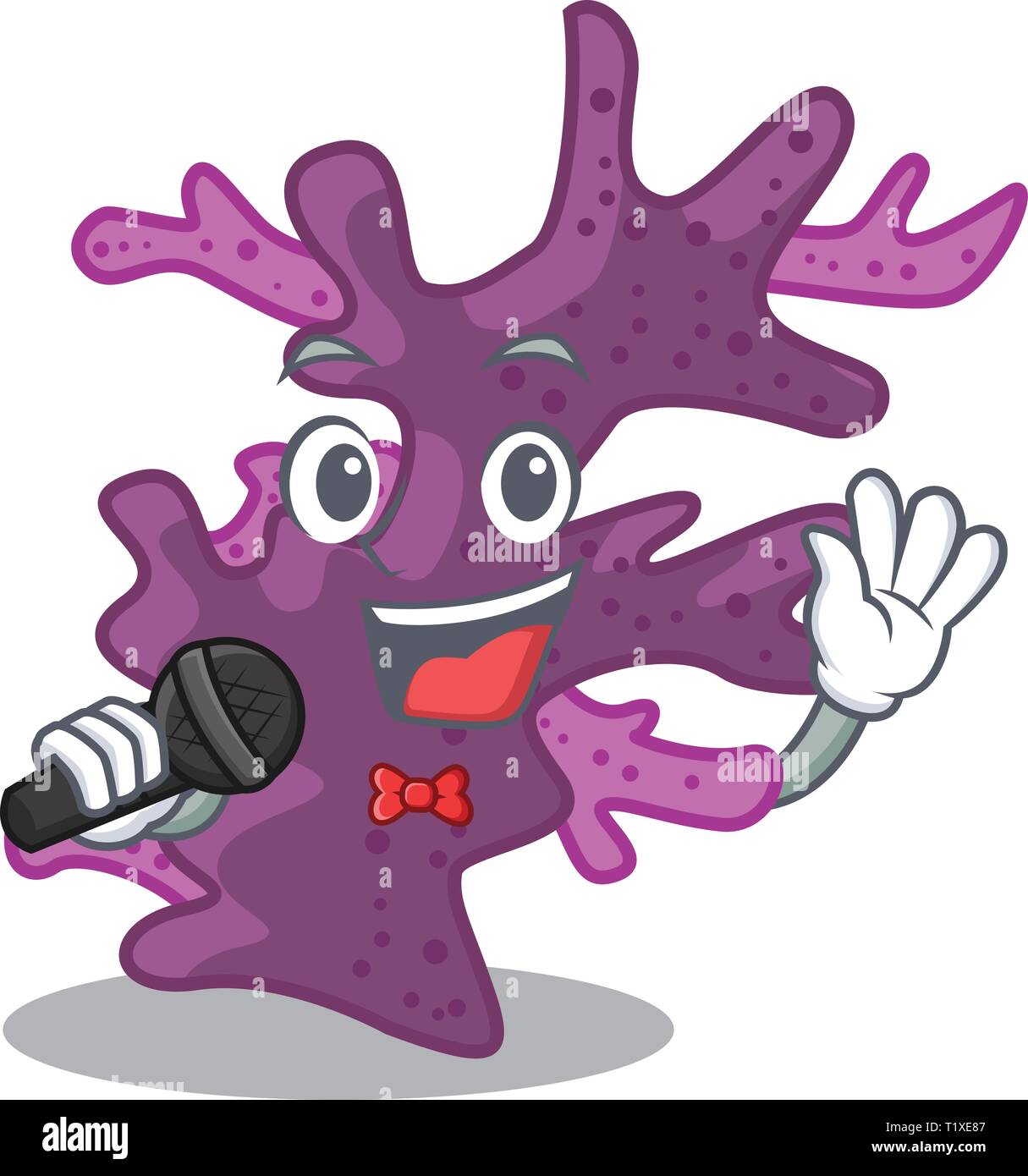 Singing cartoon purple coral reef under sea Stock Vector Image & Art ...