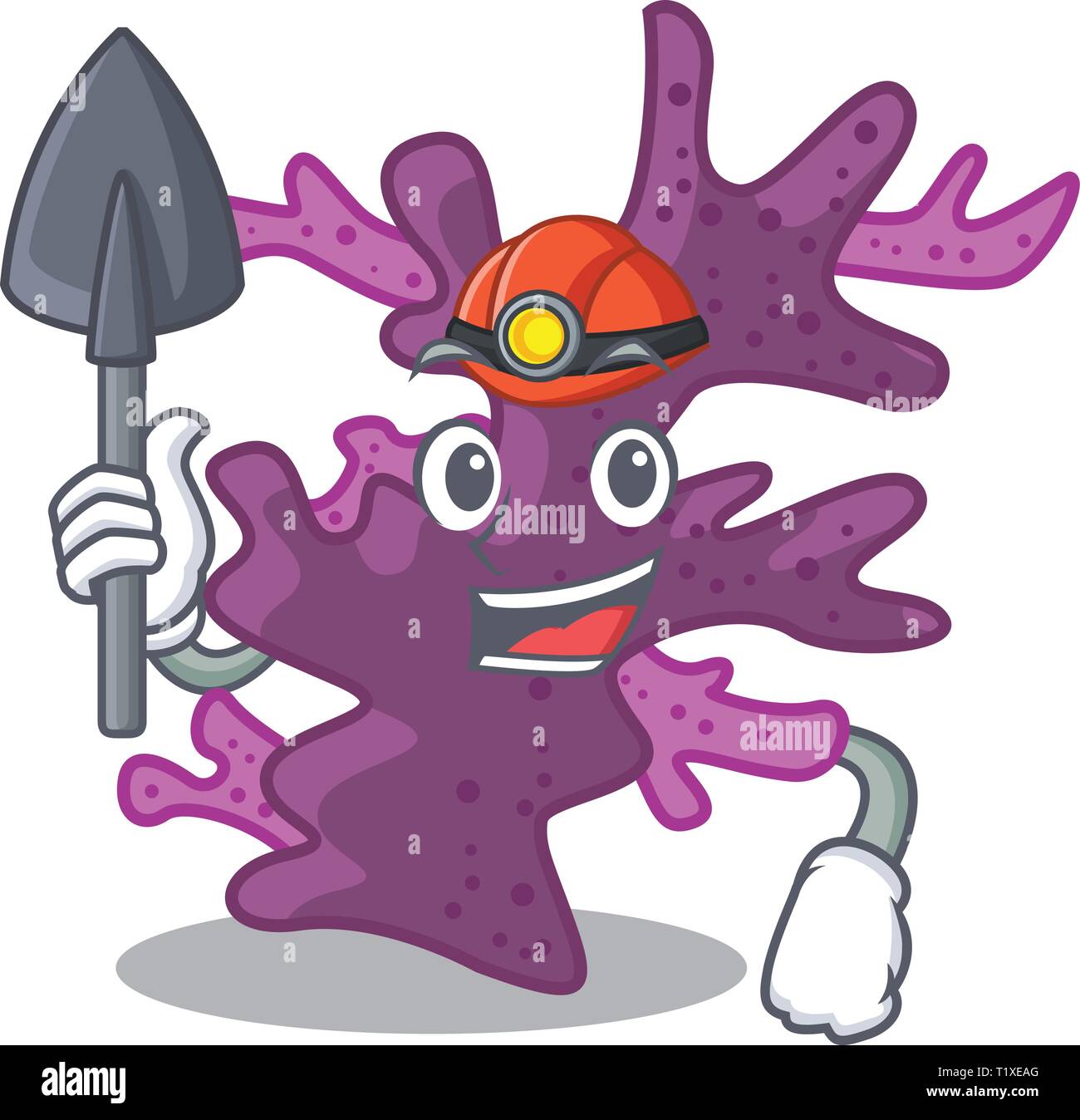 Miner cartoon purple coral reef under sea Stock Vector Image & Art - Alamy