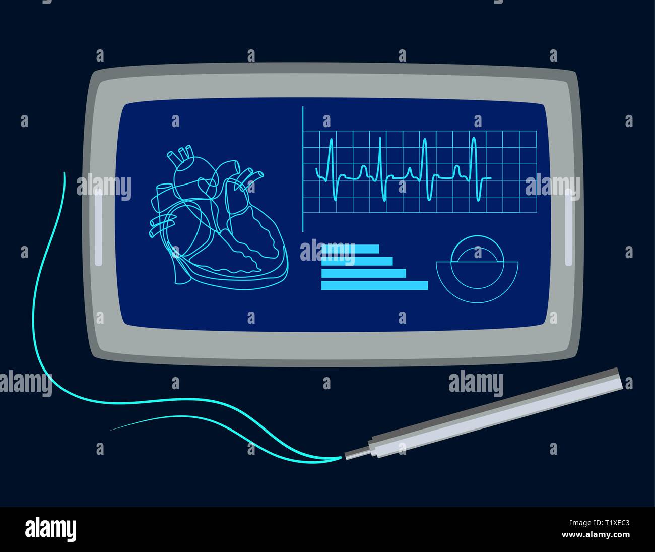 Heart watch tracker cartoon hi-res stock photography and images - Alamy