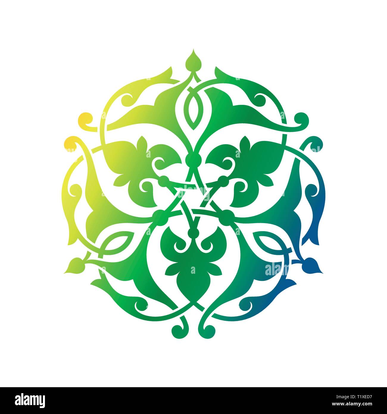 Arabic oriental ornament, floral pattern motif, arabesque, arabic ...