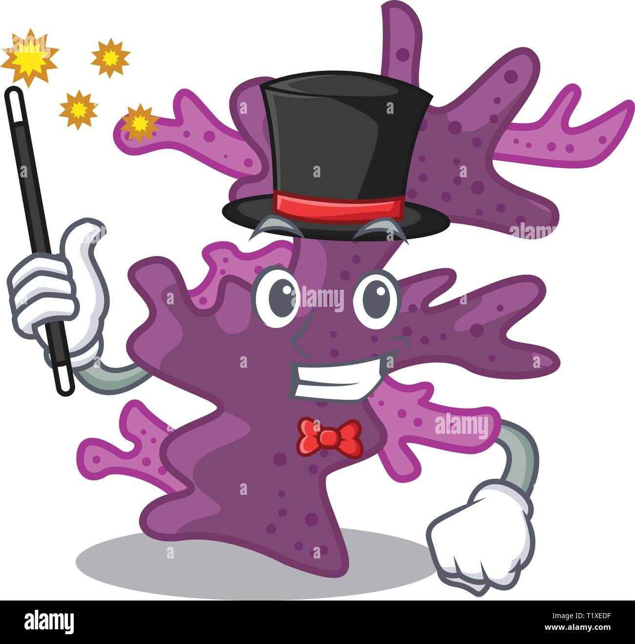 Magician purple coral reef the shape mascot Stock Vector Image & Art ...