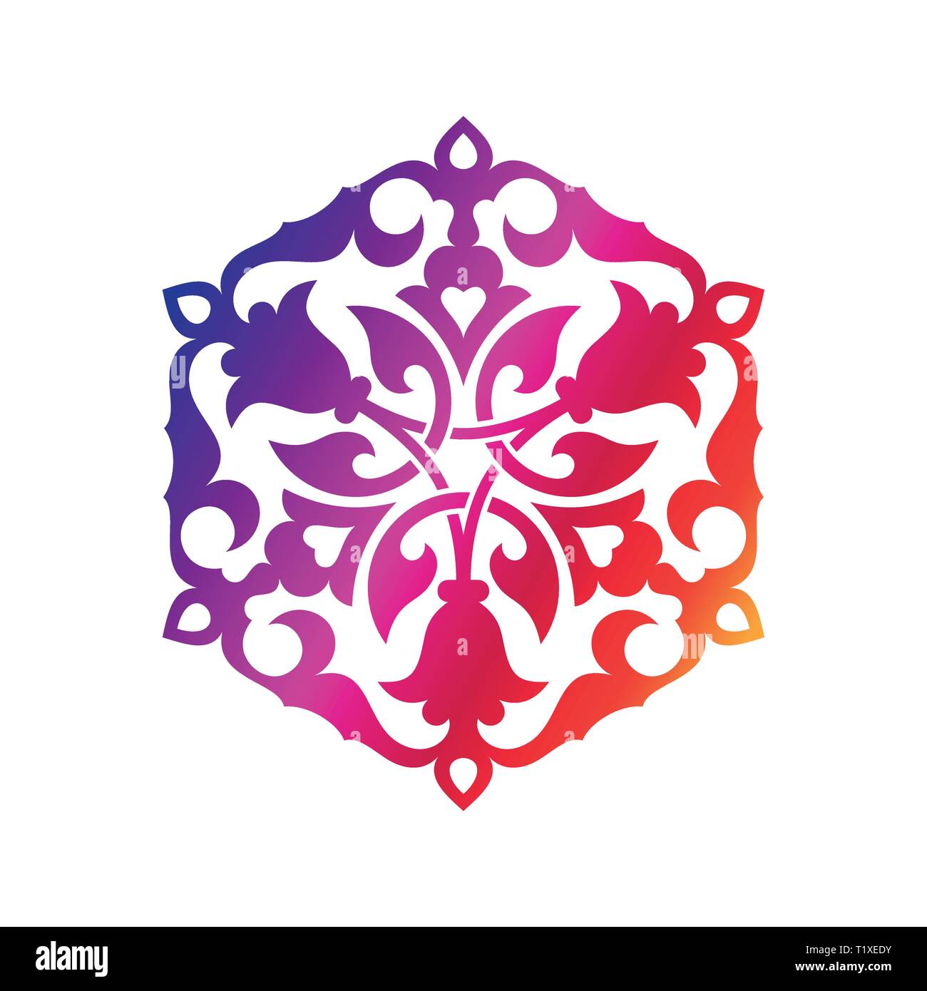 Arabic oriental ornament, floral pattern motif, arabesque, arabic ...