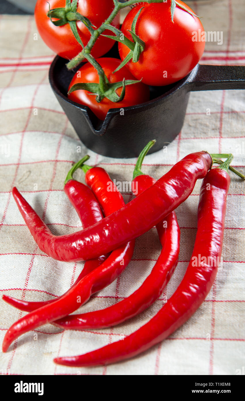group of red hot chili peppers Stock Photo - Alamy