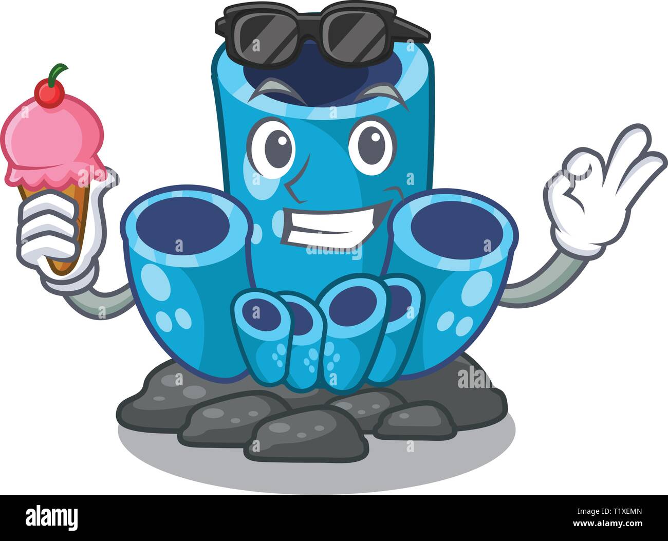 Fish ice under Stock Vector Images - Alamy