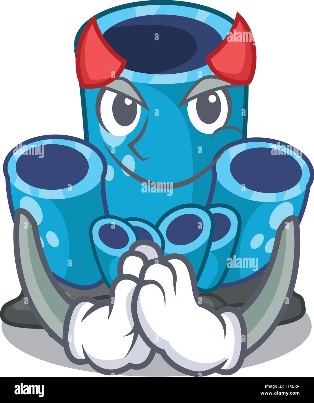 Blue devil fish sea ocean water underwater Stock Vector Images - Alamy