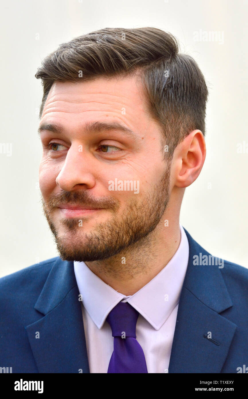 Ross Thomson MP (Con: Aberdeen South) on College Green, Westminster ...