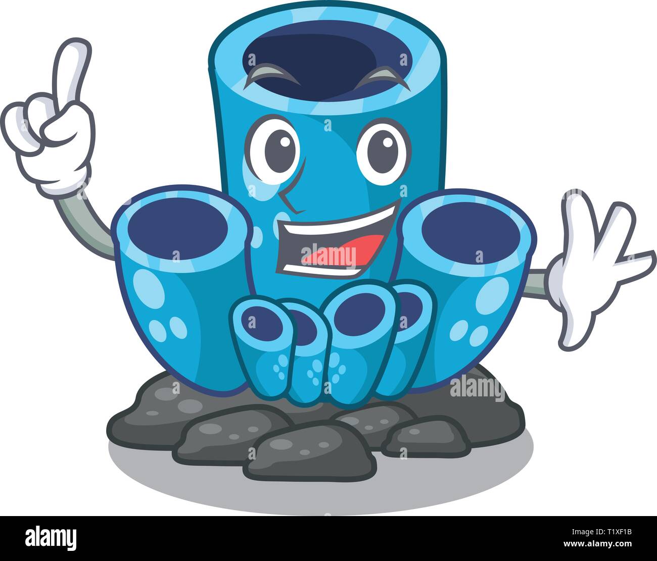 Blue finger sponge Stock Vector Images - Alamy