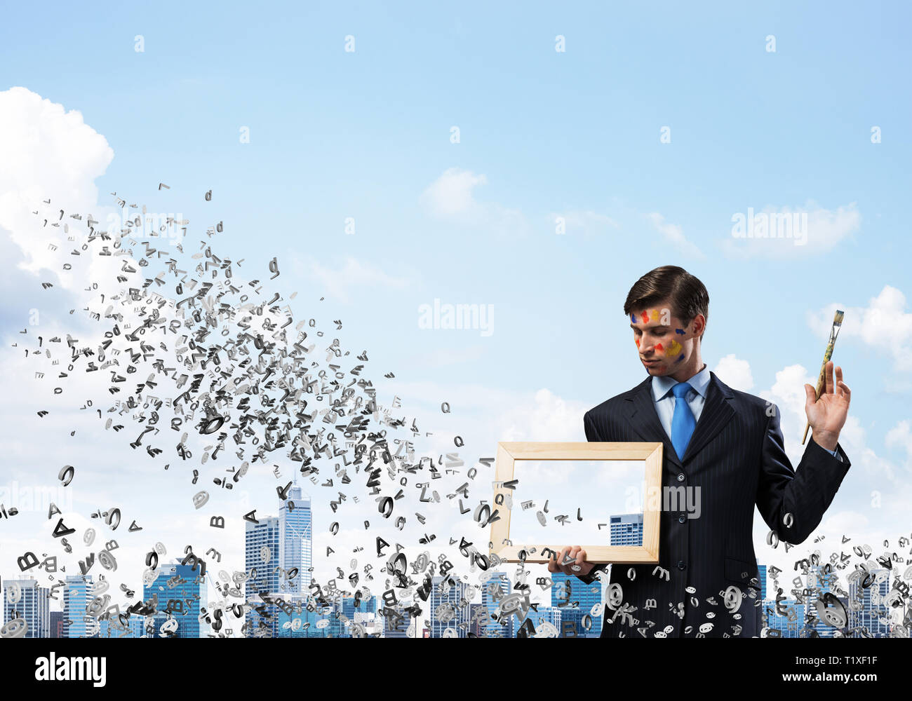 Business inspiration of young man Stock Photo - Alamy