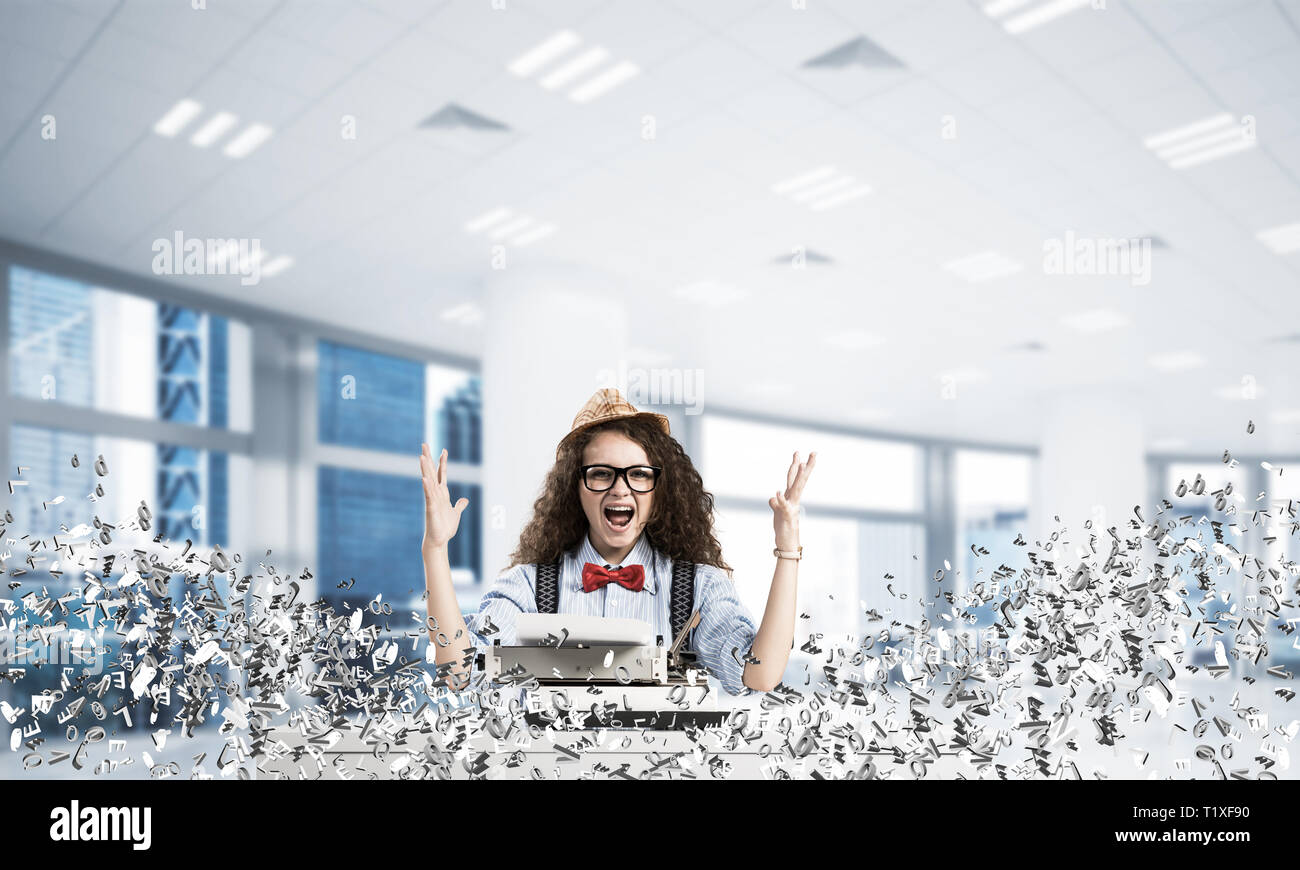 Creative inspiration of young female writer Stock Photo - Alamy