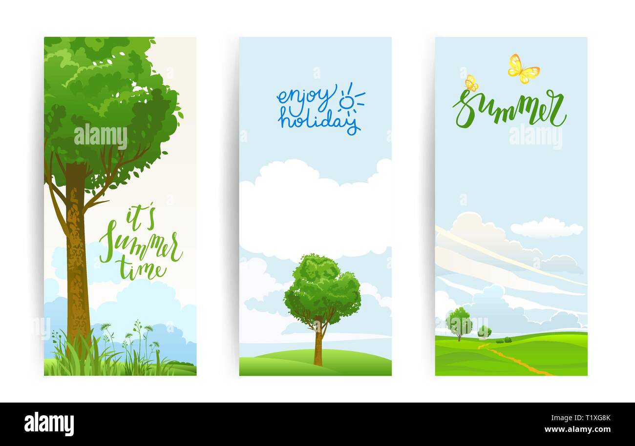 Summer or spring template for design banner, ticket, leaflet, card ...