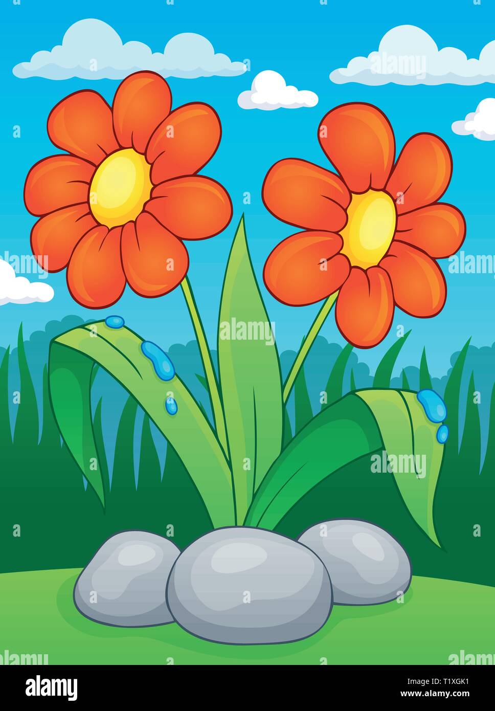 Spring flower topic image 2 - eps10 vector illustration Stock Vector ...